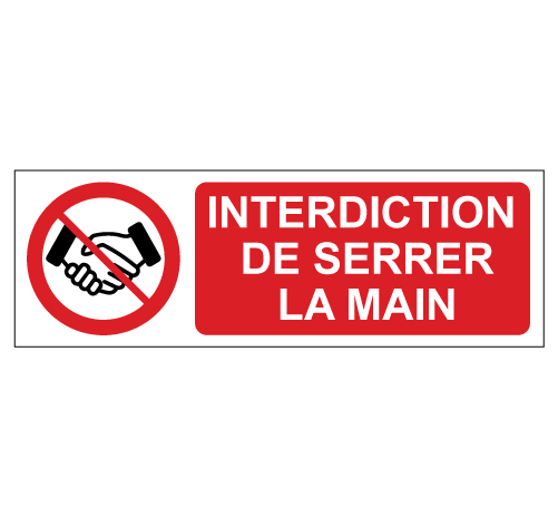 Interdiction de se serrer la main - Préventimark