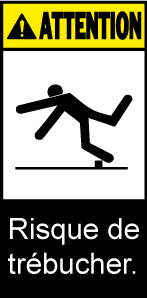 Etiquettes ANSI Z535 - Attention - Risque de trébucher - Préventimark