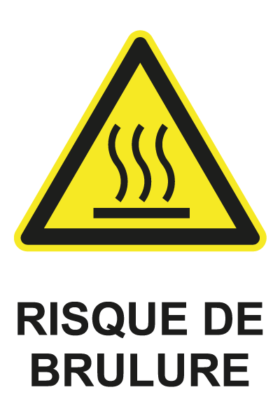 Risque de brûlure - W726 - étiquettes et panneaux de danger et de ...