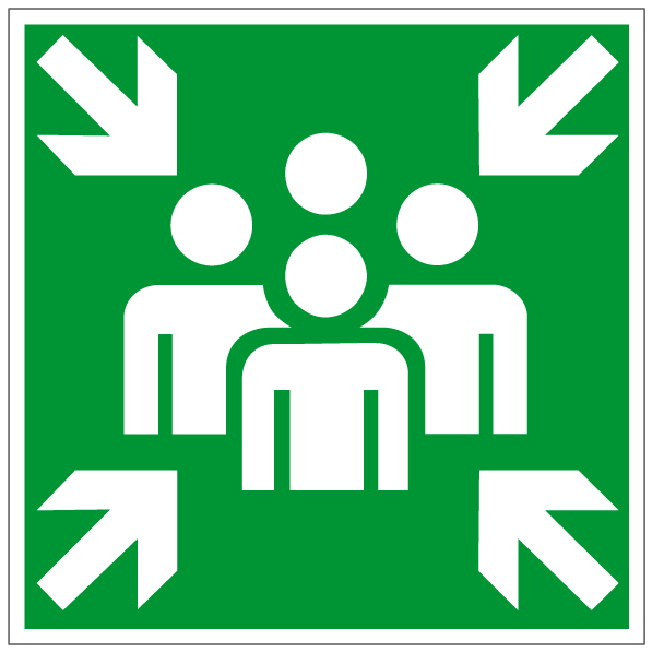 Point de rassemblement après évacuation - E007 - ISO 7010 - étiquettes ...