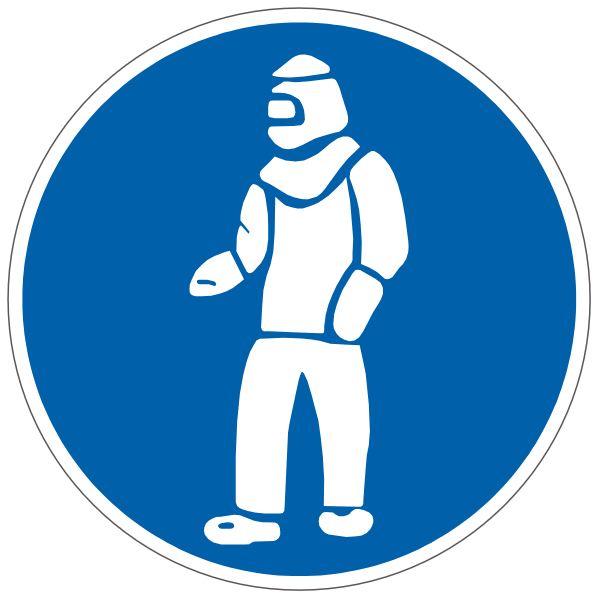 Combinaison de protection obligatoire - M223 - étiquettes et panneaux d ...