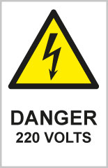 Danger 220 volts - Préventimark