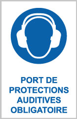 Port de protections auditives obligatoire - Préventimark
